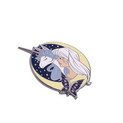Customized Design Hard Enamel Metal Badge Pin With Human Shape
