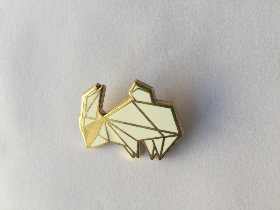 Custom Printed Lapel Pins With Gold Plating Hard Enamel , Animals Lapel Pin Badges
