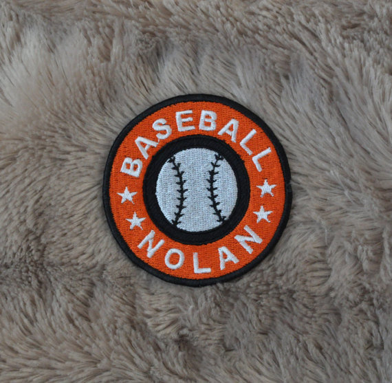 Sports Shape Custom Embroidered Patches With Textile Fabric Material