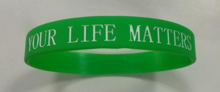 Safety Embossed Silicone Bracelet Wristband For Events / Promotional Gifts