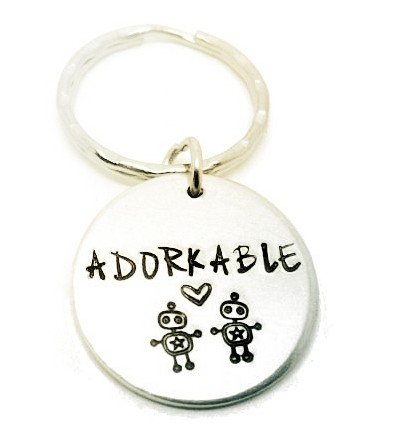 Cute Mini Robot Trolley Coin Keychain With Dye Black For Supermarket