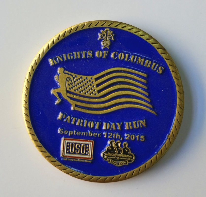 Blue Military Challenge Coins with Gold / Antique Brass Plating Embossed Logo