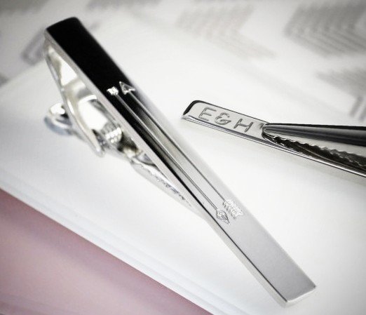 Modern Stainless Steel Tie Clip / Fashion Personalised Tie Bar For Promotional