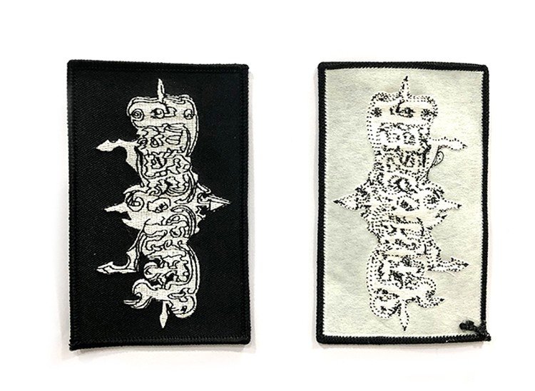 Eco - Friendly Cotton Custom Logo Embroidery Patches With Injection / Mold Pressing