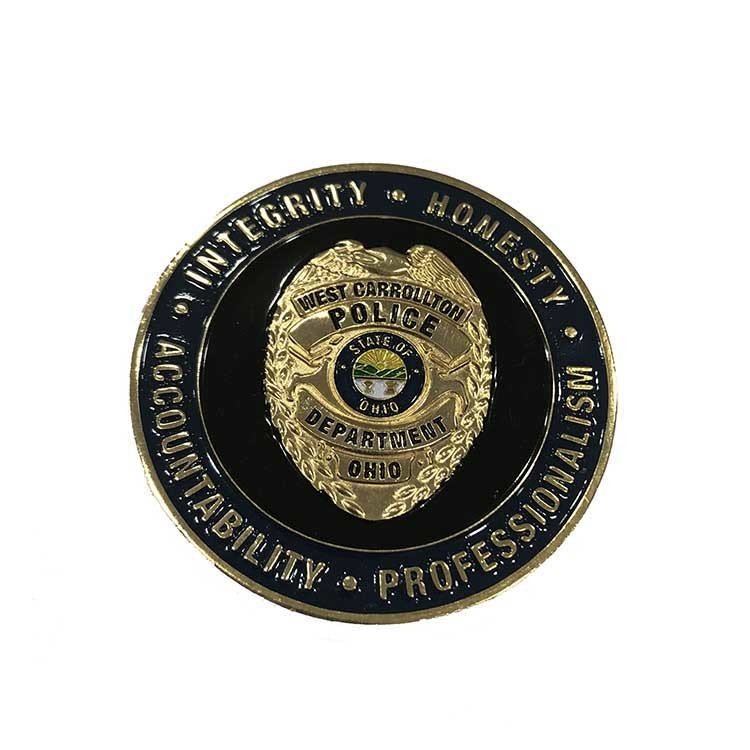 Custom Gold Plating Army Challenge Coins / Souvenir Coins With Different Sides
