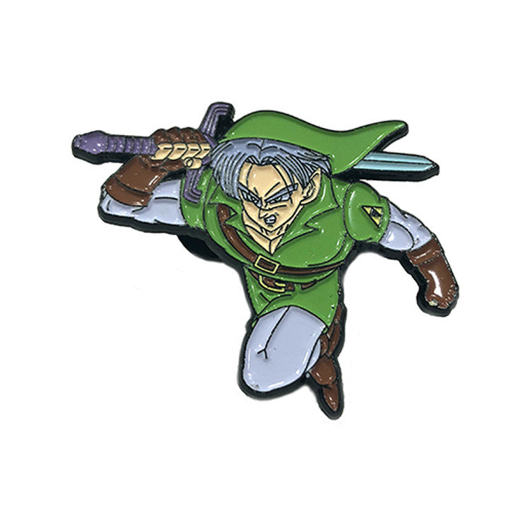 Durable Custom Soft Enamel Lapel Pins With Black Nickel Plating , Cartoon Character Style