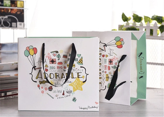 Custom Matte Lamination Paper Shopping Bags Gift Paper Bag With Handle