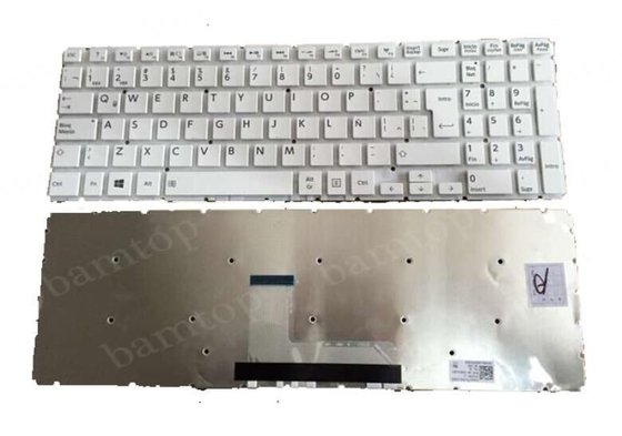 Shockproof Latin Replacement Toshiba Laptop Keyboard , White Keyboard For PC