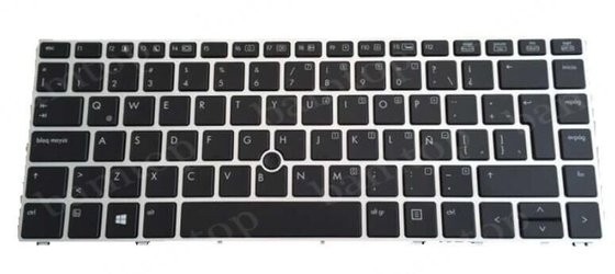 Slim Latin Replacing Laptop Keyboard L / A Version Low Noise Button Tap Design