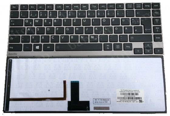 Toshiba U900 Frame German Laptop Keyboard Layout GR Backlit Darfon P / N