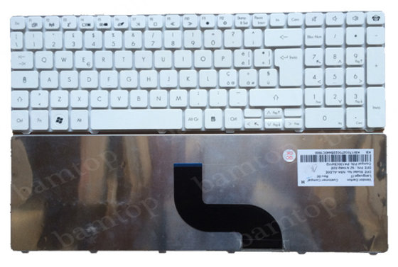 White Italian Acer Keyboard Layout , Standard Laptop Keyboard DFE Model