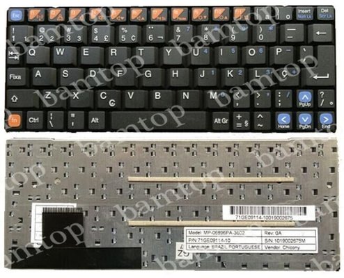Black Chicony Model Brazilian Keyboard Layout Customized MAGALHAES MG1