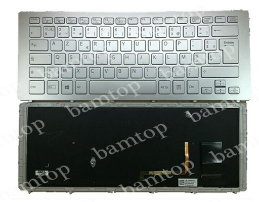 Silver Small Standard English French Keyboard Low Power Consumption