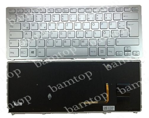 Professional German Silver Laptop Keyboard Sony Svf14n 6 Months Warranty