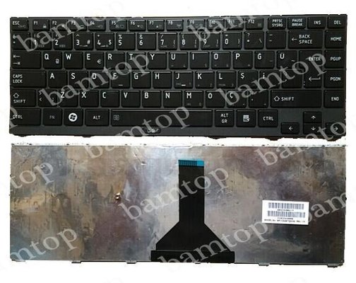Small Toshiba Laptop Turkish Keyboard Layout With Pointing Stick Black