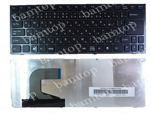 Gray Frame Shockproof Japanese PC Keyboard , Standard Laptop Keyboard