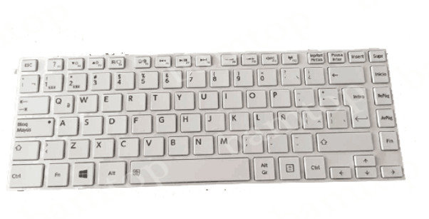 2 Screw White Frame Laptop Latin Keyboard Layout Low Power Consumption