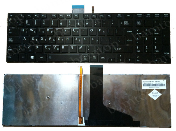 L50 Waterproof Small Backlight Greek Laptop Keyboard For Laptop / Tablet