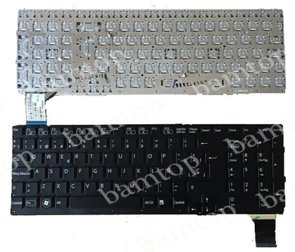 Customize Replacement Spanish Alphabet Keyboard Sony VAIO VPC-SE VPCSE Series