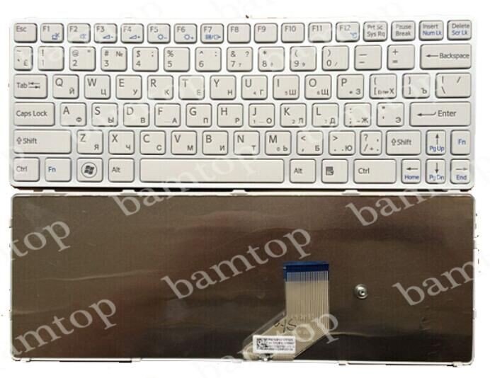 Sony Sve11 White Frame Russian Keyboard Layout , Russian Laptop Keyboard
