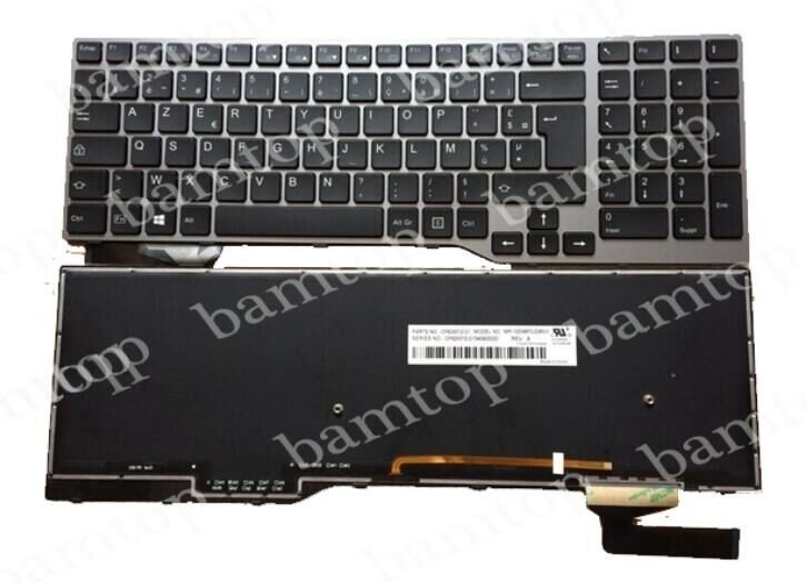 Fujitsu E753 E754 French Language Keyboard Layout , Frame Backlight Laptop Keyboard