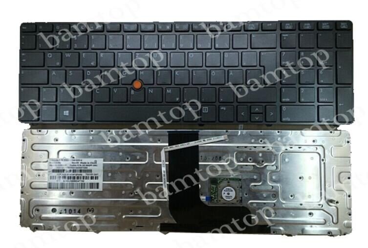 HP 8560W German Laptop Keyboard , Notebook Keyboard Layout With Point Stick Numeric
