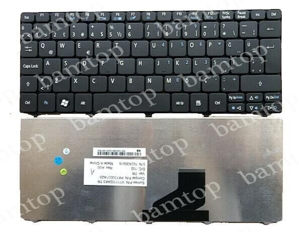 Acer D260 10.2 " Netbook Turkish Keyboard Layout Sunrex V111102AK3