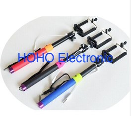 China wired selfie Phone Monopod camera Remote Control Self-timer Shutter Clip stick supplier