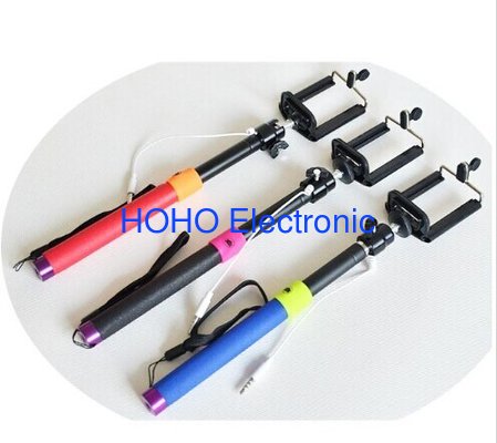 wired selfie Phone Monopod camera Remote Control Self-timer Shutter Clip stick supplier