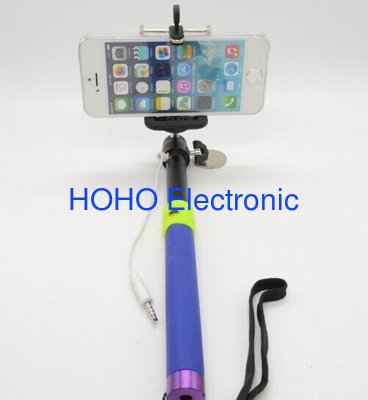 wired selfie Phone Monopod camera Remote Control Self-timer Shutter Clip stick supplier