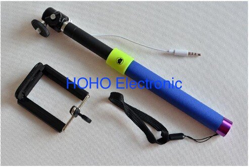 wired selfie Phone Monopod camera Remote Control Self-timer Shutter Clip stick supplier