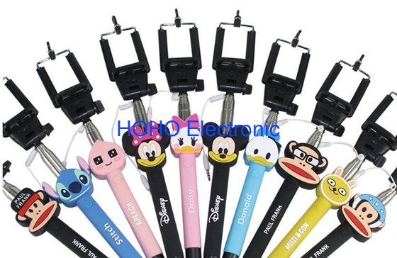 cute cartoon selfie Phone Monopod camera Remote Control Self-timer Shutter Clip stick supplier