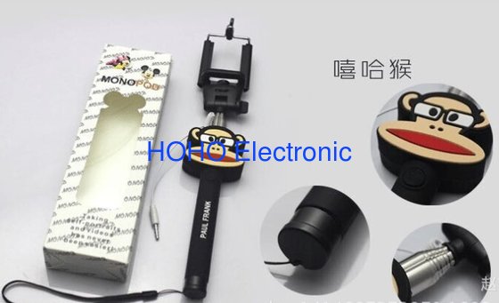 cute cartoon selfie Phone Monopod camera Remote Control Self-timer Shutter Clip stick supplier