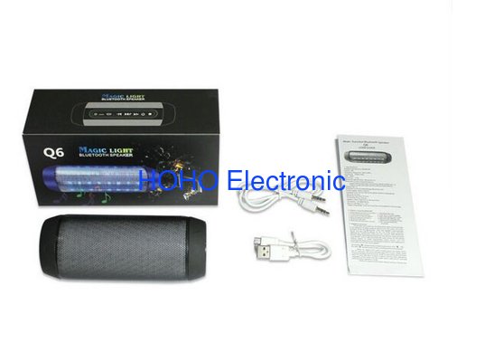 Q6 LED magic light mini music Bluetooth Speaker subwoofers with TF card FM Radio supplier