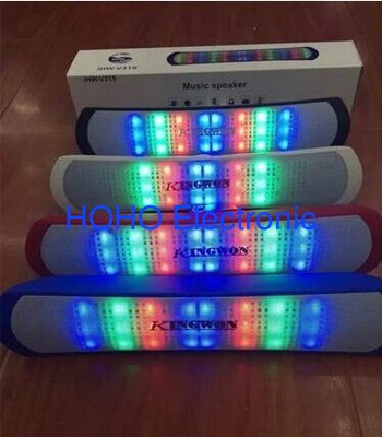 JHW-V319 Led Flash Lighting Subwoofer Portable Wireless Bluetooth Speaker Bulit-in Mic supplier