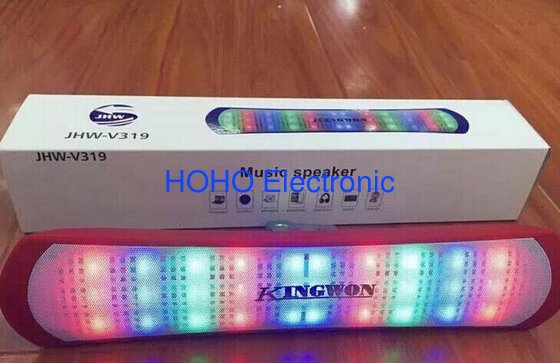 JHW-V319 Led Flash Lighting Subwoofer Portable Wireless Bluetooth Speaker Bulit-in Mic supplier