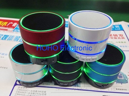 S09 3 LED Light bluetooth speaker Super Bass Metal Mini Portable BeatBox Hi-Fi speakers supplier