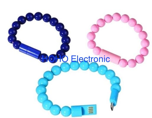 Buddha Beads Micro USB Charger Cable Data Sync Bracelet Charging Cord for andriod  supplier