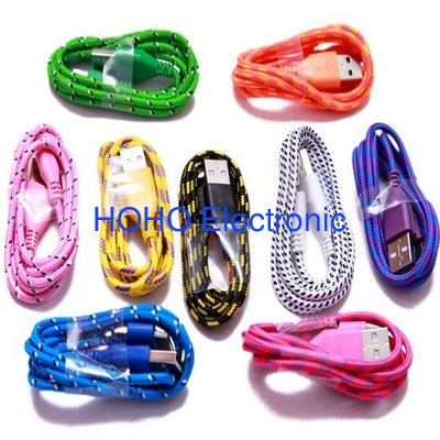 Micro USB Cable Fabric Braided Cable 1M 3FT 2M 6FT 3M 10FT For Htc Lenovo Huawei  supplier