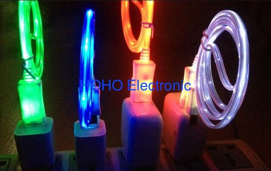 USB LED Light Cable Sync Data Charge Charging Cable Cord for iphone 6  J7 Sony HTC supplier