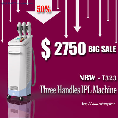Multi-functional 2014 newest 3 handles IPL skin rejuvenation device