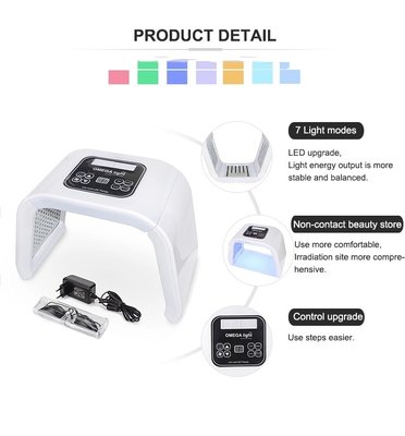 Portable Spa Multifunction Beauty Machine 7 Color LED Light PDT Lamp Treatment Skin