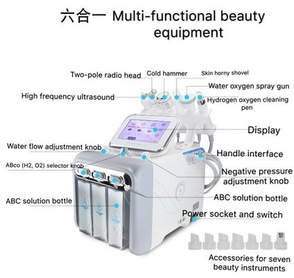 Skin Rejuvenation Hydrogen Oxygen Multifunction  Facial Rejuvenation Hydra Dermabrasion