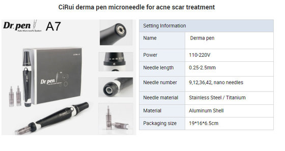 Micro Needle A6 Microcurrent Facial Machine With Replaceable Needle Cartridge OEM