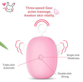 Waterproof Silicone Facial Cleansing Brush Pink / White / Black 3 Speed Gear Pulse