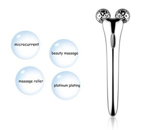 3D Face Massage Roller , Y - Shaped Skin Firming Devices With Double - Roller Balls