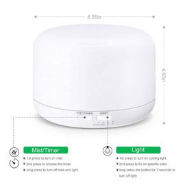 500ml Plastic Microcurrent Facial Machine Essential Oil Aromatherapy Air Humidifier Electric Aroma Diffuser
