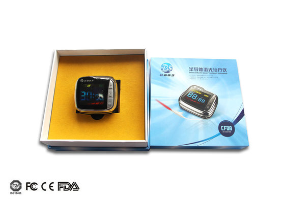 650nm Wrist Watch 18 Holes Cold Laser Treatment Apparatus Gold Supplier For Diabetes Rhinitis Blood Pressure