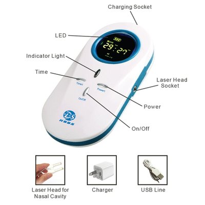 Intelligent 650nm Nasal Laser Light Therapy Instrument without pain