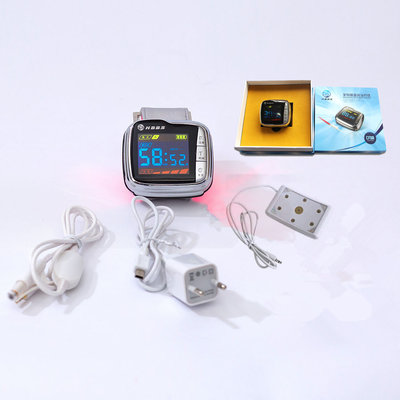 Hot Silver Laser Ttreatment Instrument  650nm Wrist Watch Blood Pressure Cold Laser For Diabetes Rhinitis Blood Pressure
